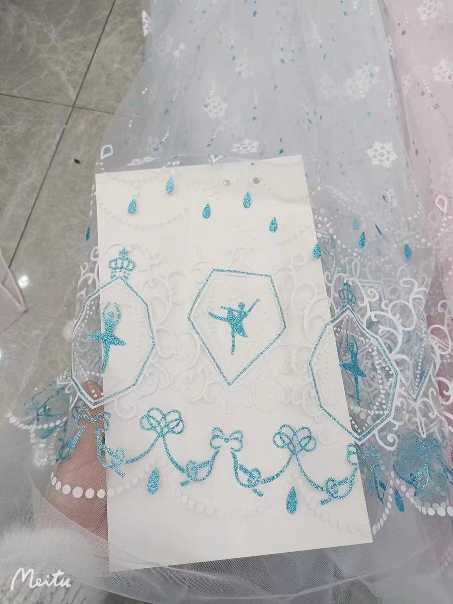 Blue Ballet double border print – Tulletastic LLC